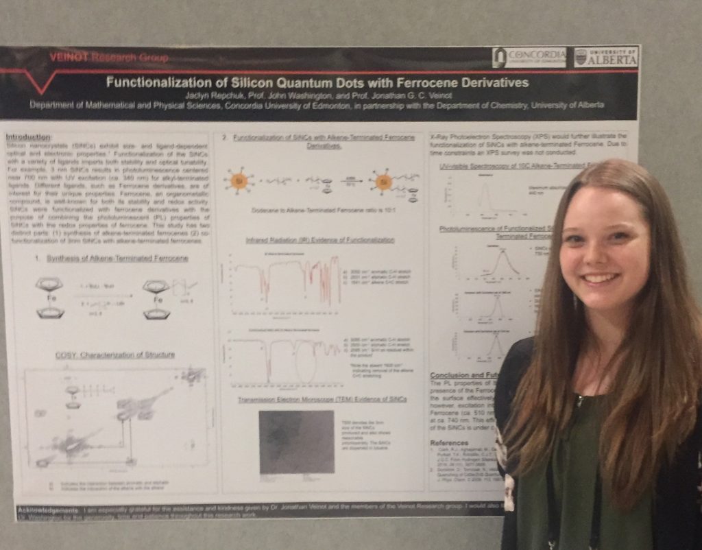 Jaclyn Repchuk at the 101st Canadian Society for Chemistry Conference ...
