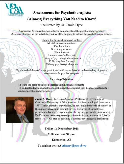 Dr. Jamie Dyce to sponsor PAA workshop - Concordia University of Edmonton