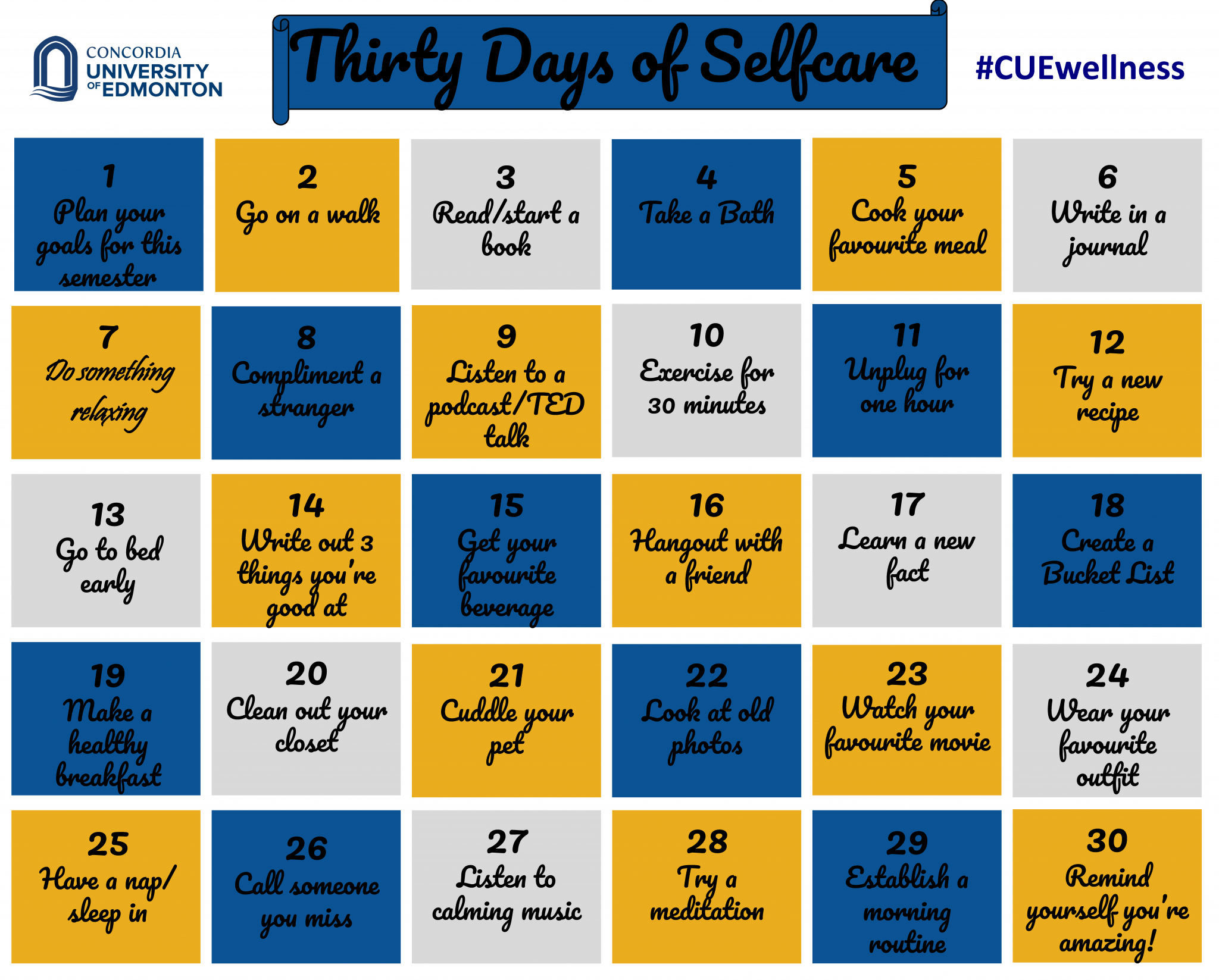 Don't forget about Self-Care this September! - Concordia University of ...