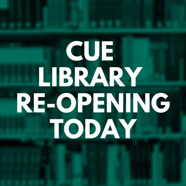 CUE Library Re-Opening Today - Concordia University of Edmonton