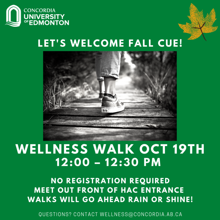 "Let's Welcome Fall" Wellness Walk - Monday October 19th! - Concordia ...