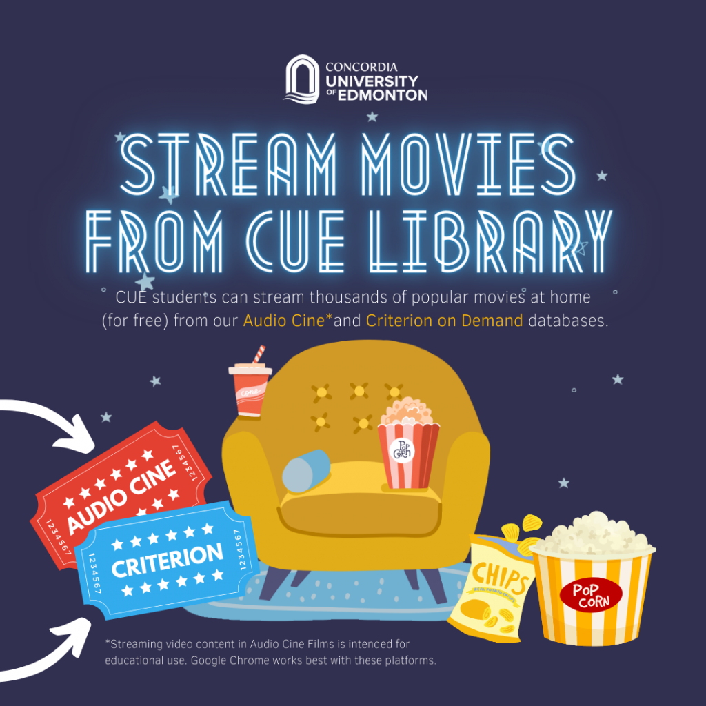 Stream Movies from CUE Library - Concordia University of Edmonton