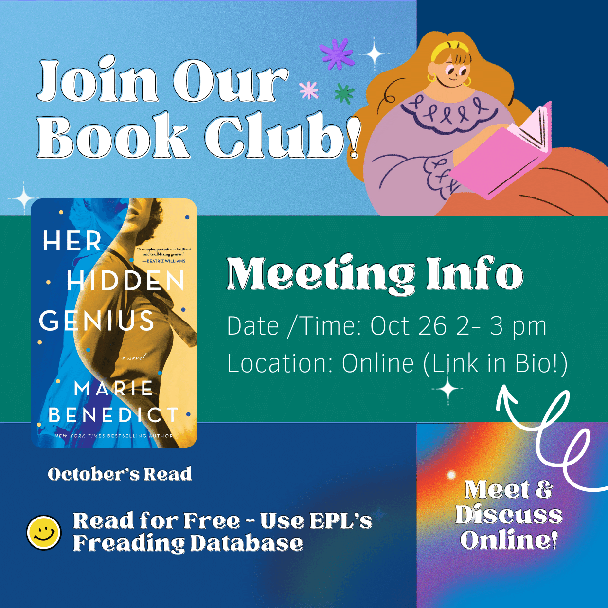 CUE Library's Book Club - Her Hidden Genius by Marie Benedict ...