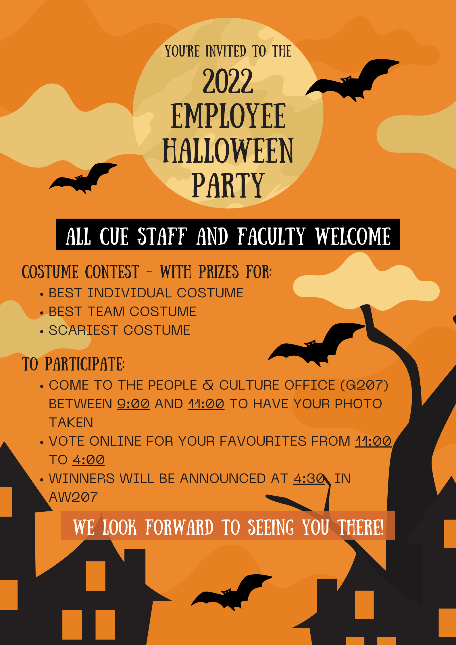 CUE Employee Halloween Potluck Costume Contest Concordia University 