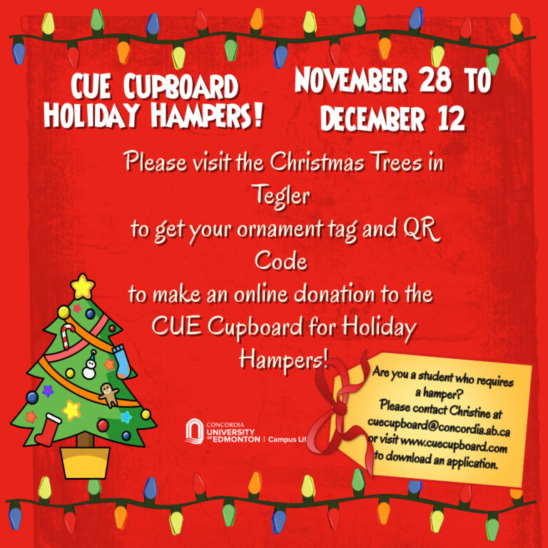 CUE Cupboard Holiday Hampers! - Concordia University of Edmonton