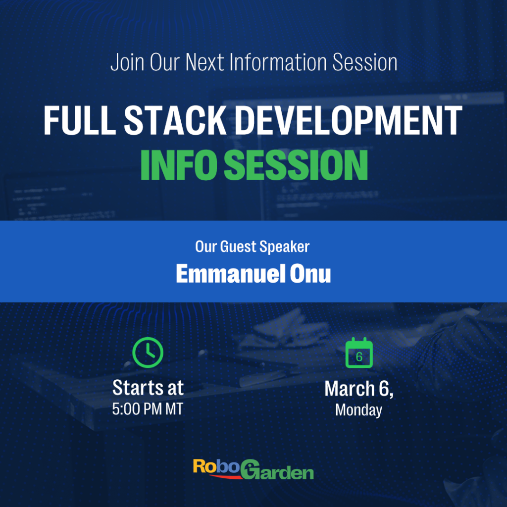 Info Session: RoboGarden Full Stack Development Bootcamp - Concordia University of Edmonton