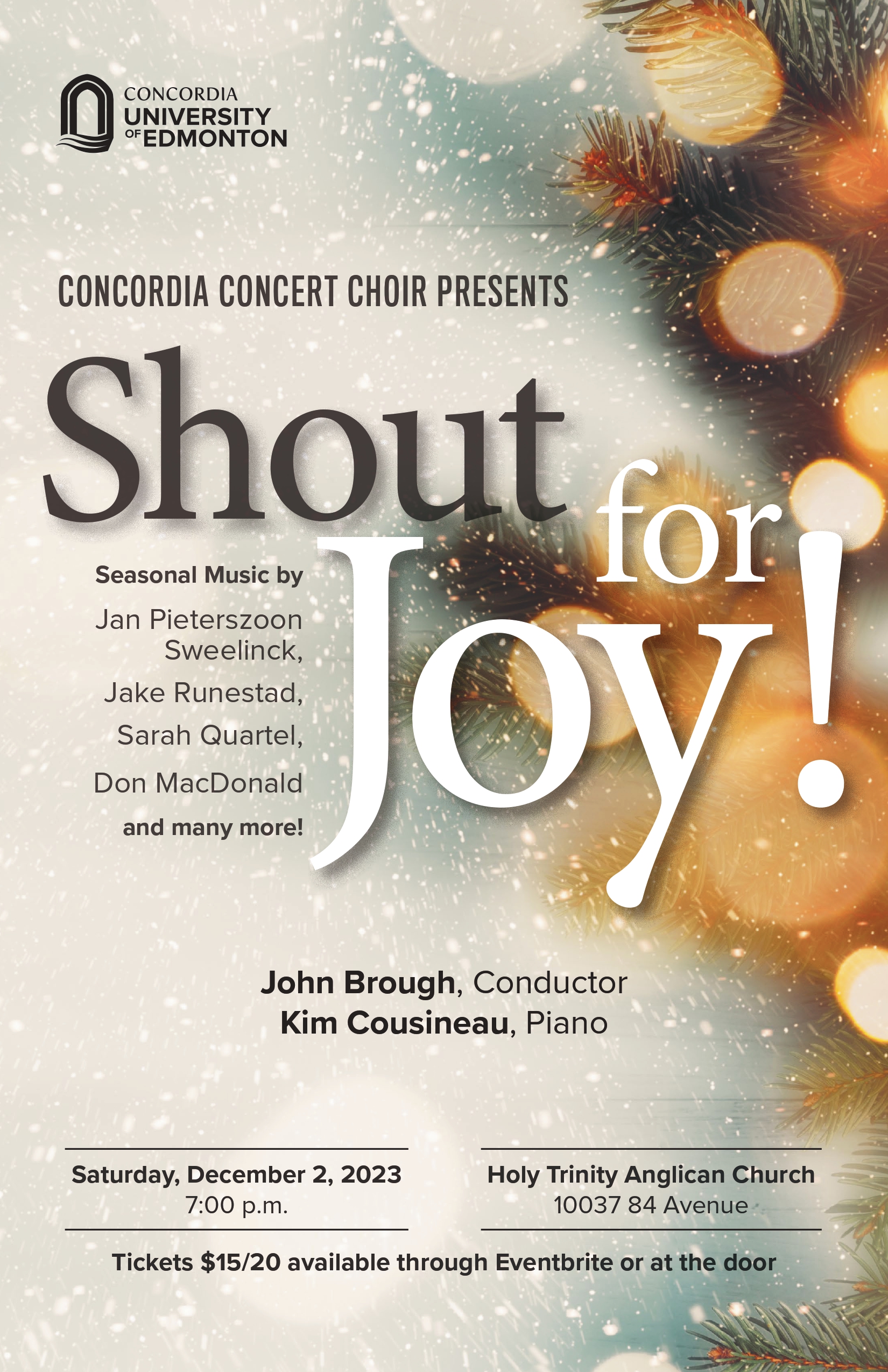 Concordia Concert Choir Presents Shout for Joy! - Concordia University ...